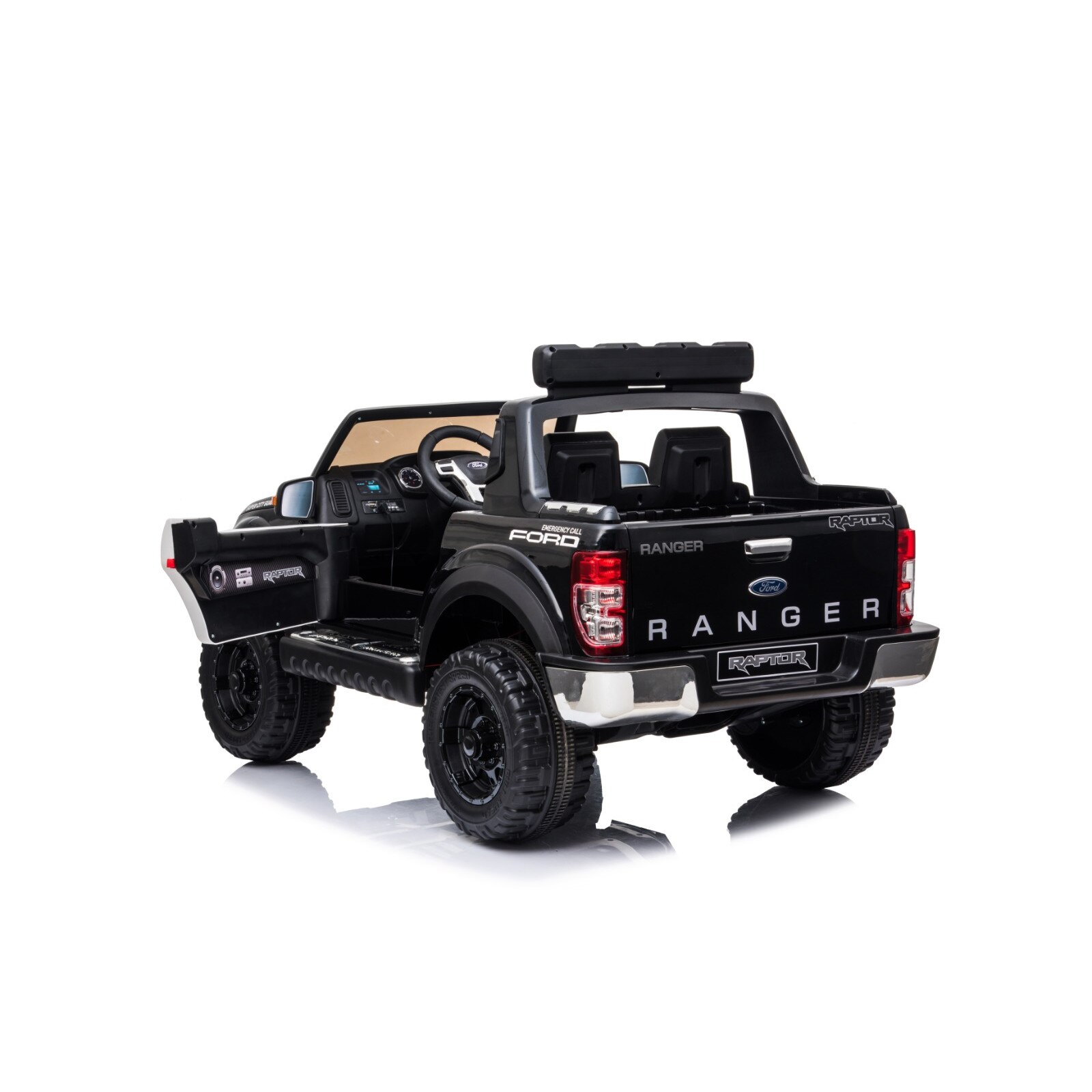 Masinuta electrica Ford Ranger F650 POLICE echipata STANDARD, Negru ...