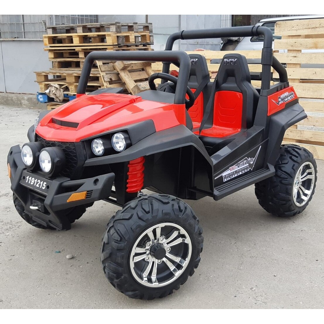 UTV Golf-Kart 4x4, 24V, Scaun Dublu, Bluetooth, EVA Tyre, Rosu - eMAG.ro