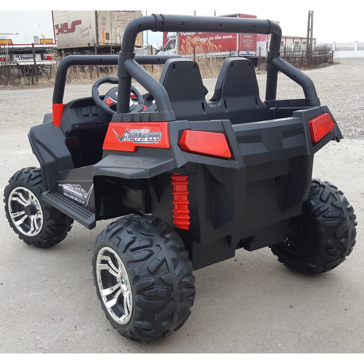UTV Golf-Kart 4x4, 24V, Scaun Dublu, Bluetooth, EVA Tyre, Rosu - eMAG.ro