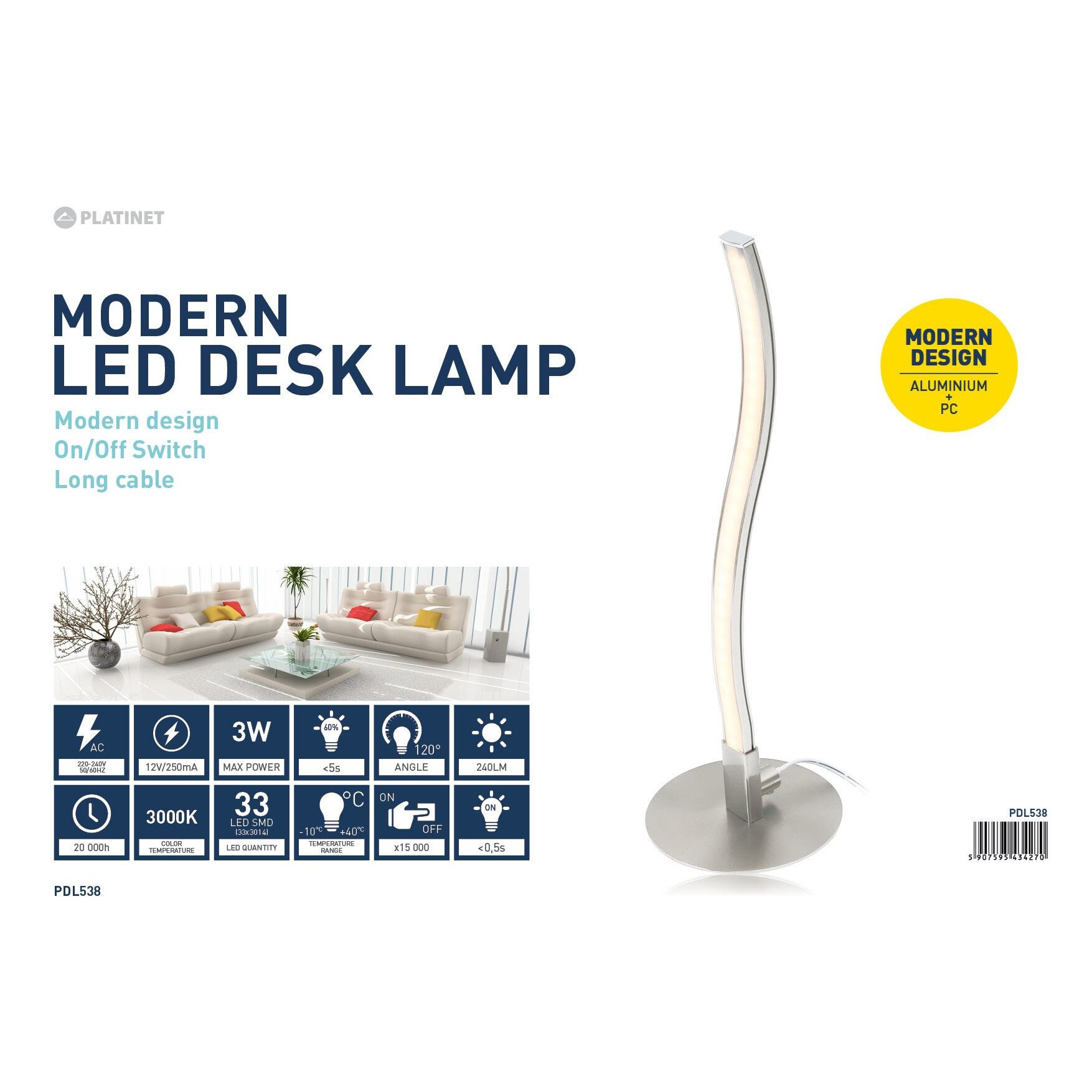 Lampa de masa LED 3W - eMAG.ro