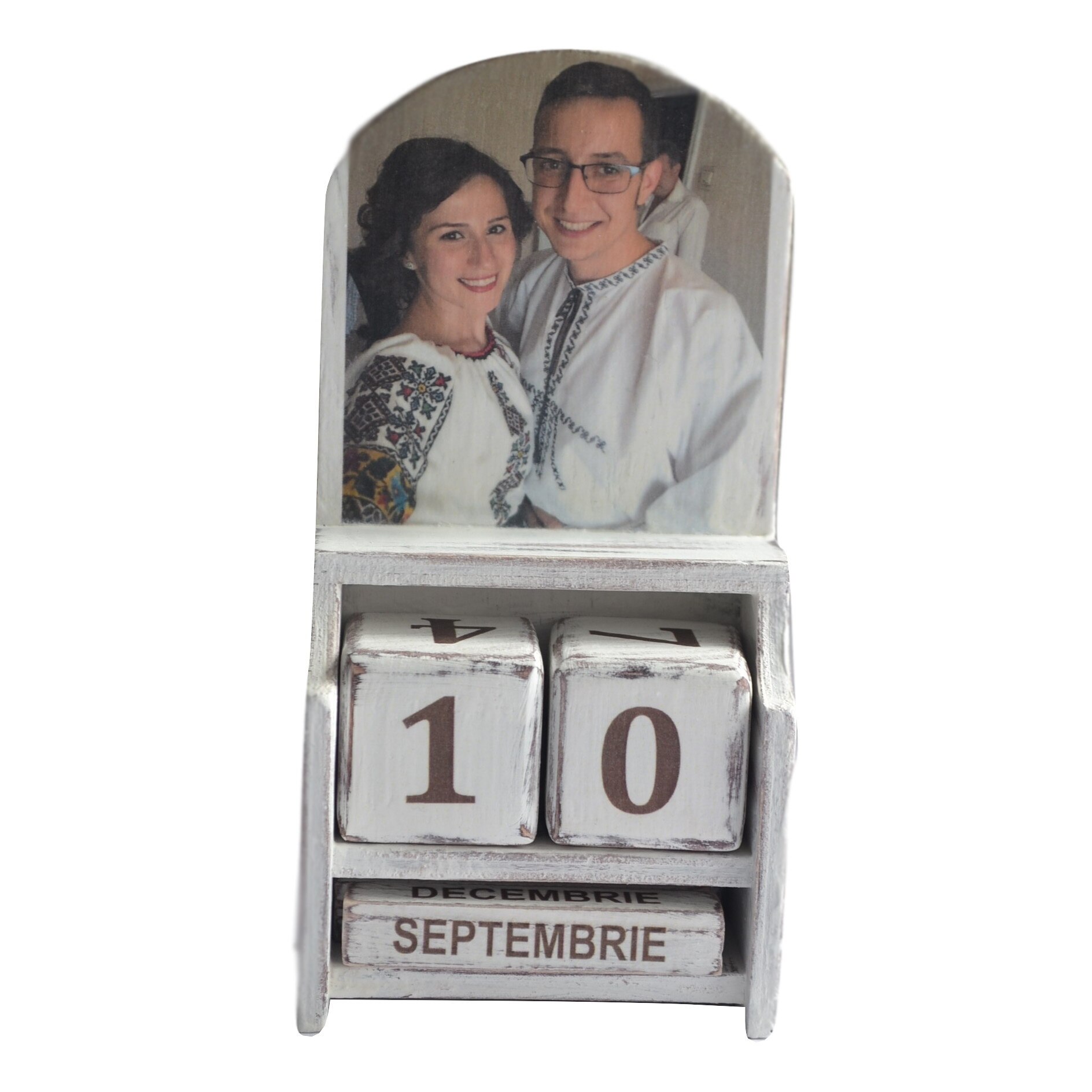 Calendar personalizat cu poza color din lemn handmade, "Unique Moment ...