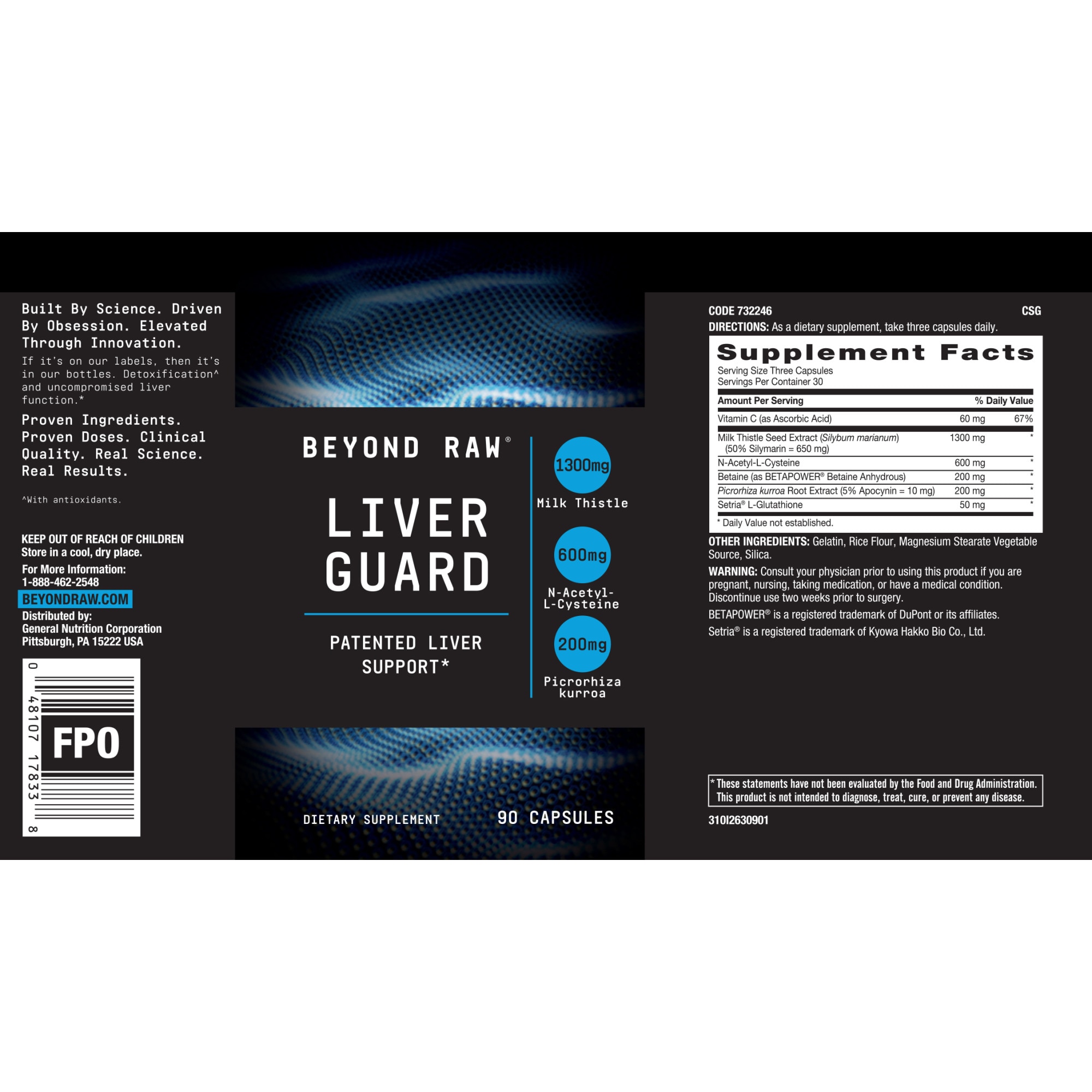 Supliment nutritiv, GNC Beyond Raw Liver Guard, 90 Capsule - eMAG.ro