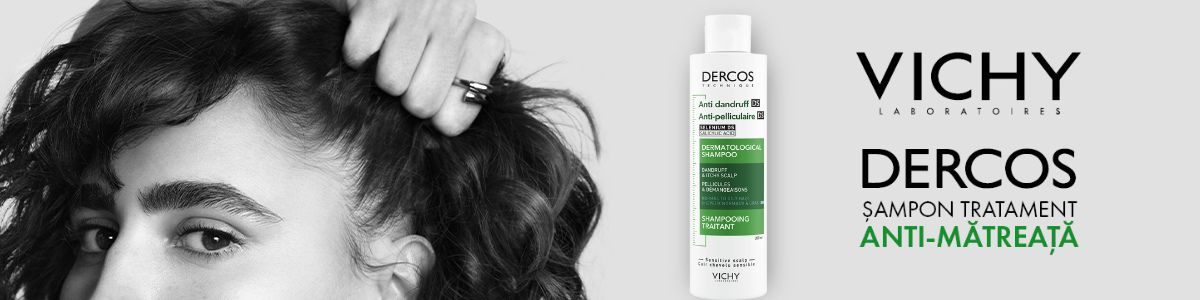 Sampon anti-matreata Vichy Dercos pentru par normal/gras, 200 ml - eMAG.ro