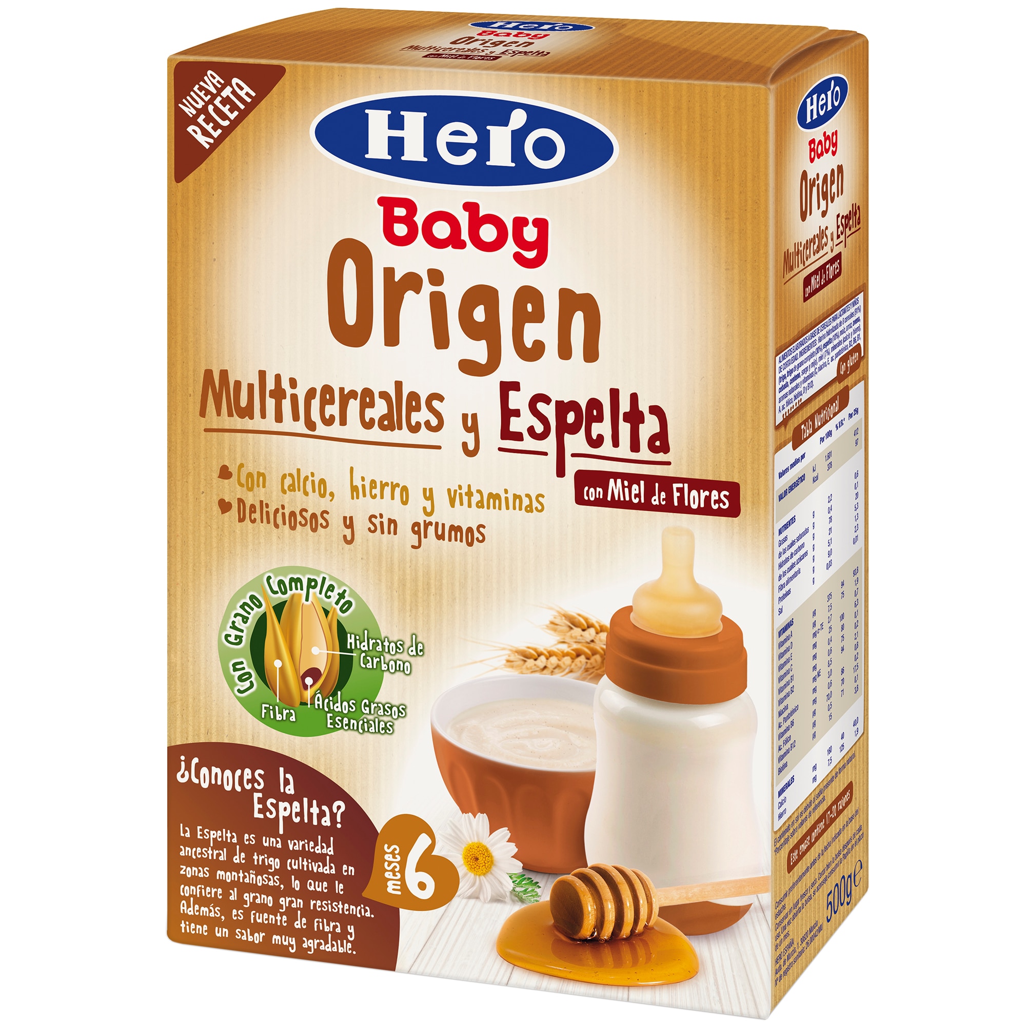 Cereale Hero Baby Natur Multicereale cu Alac si Miere, 500 g, de la 6 ...