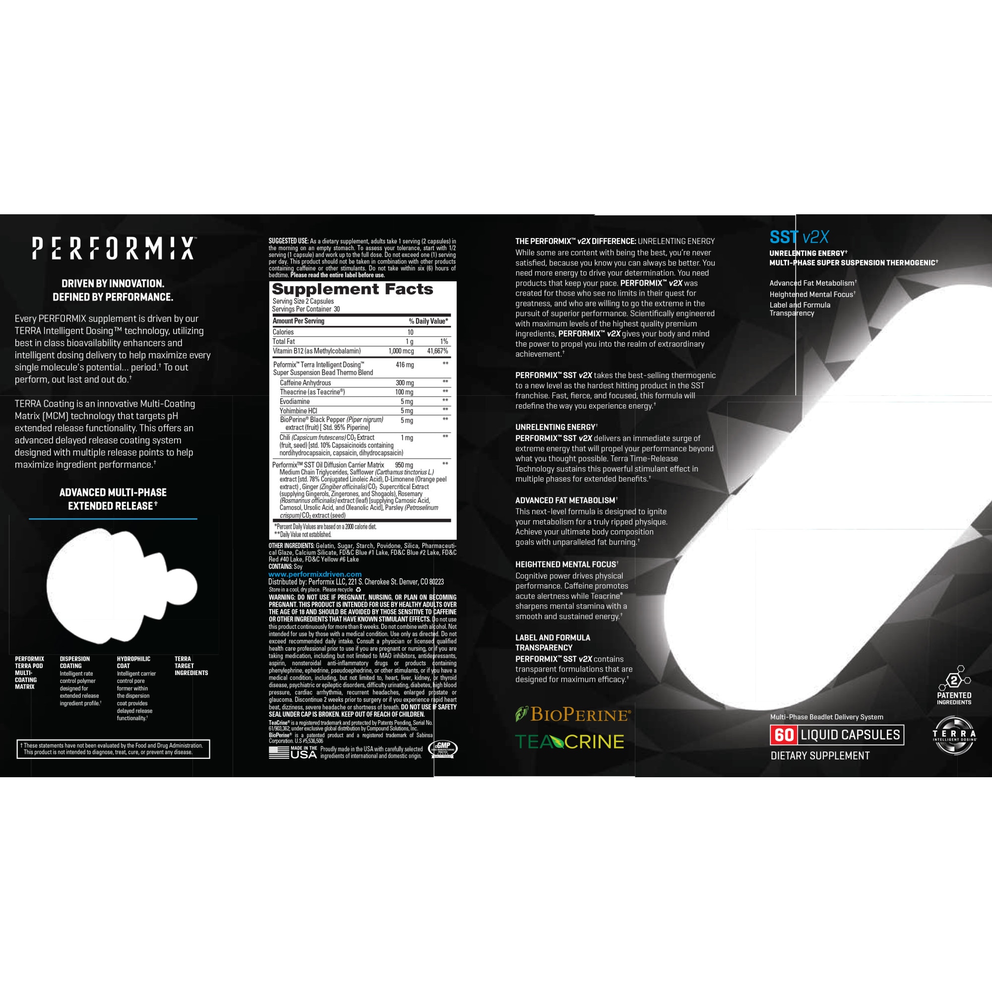 Tablete energzante, PERFORMIX SST V2X, 60 Capsule Lichide - eMAG.ro