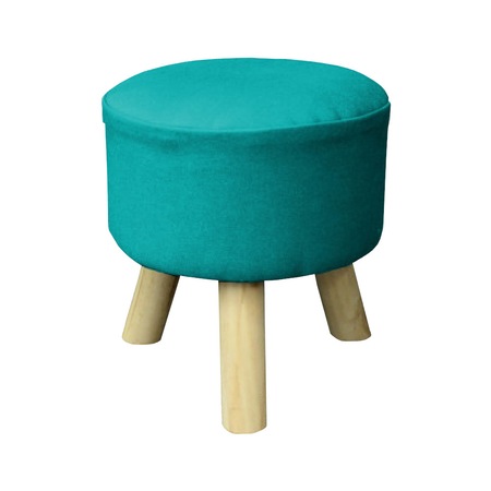 Taburet culoare turcoaz stil traditional 36 x 32 cm - eMAG.ro