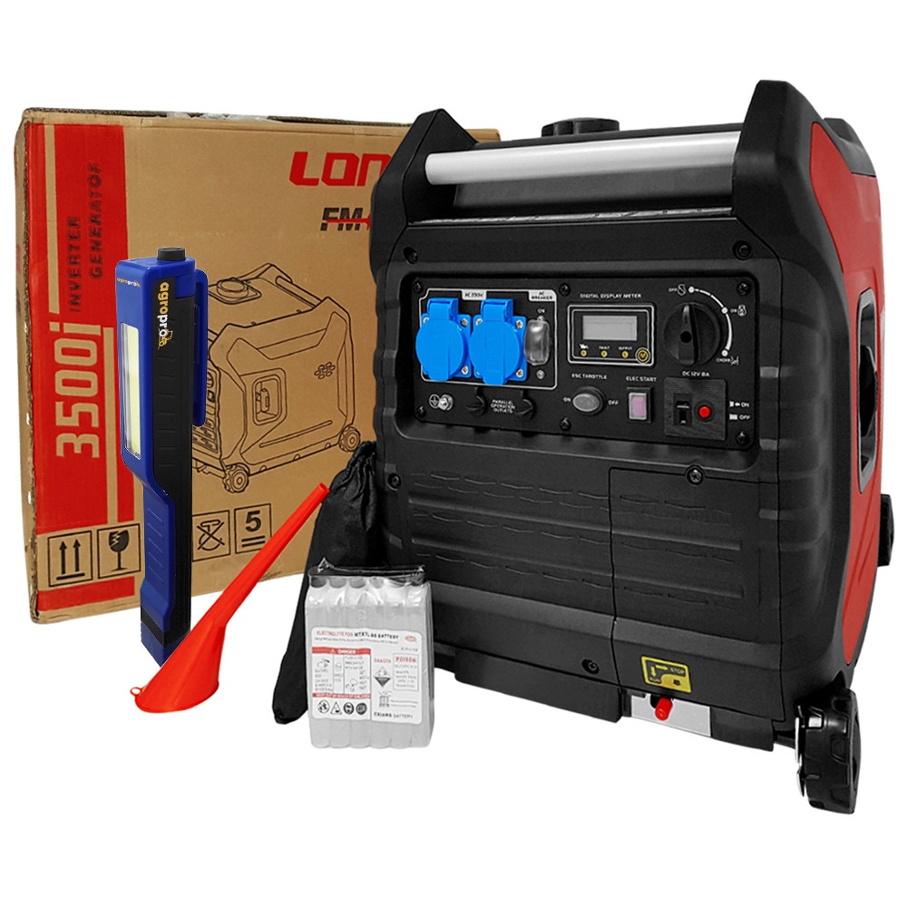 Pachet generator electric Profesional Loncin LC 3500i, portabil, 3.5 kW ...