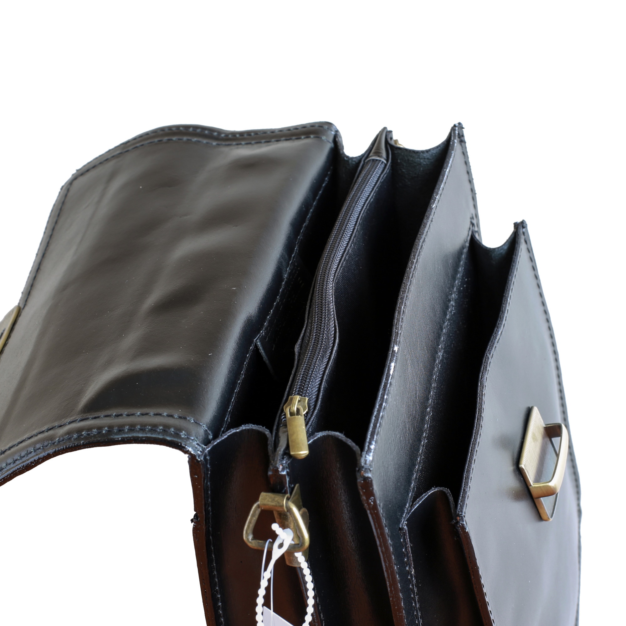 Férfi kézitáska fekete természetes bőrből, B102 - eMAG.hu