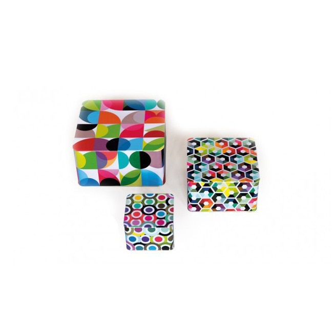 Set cutii metalice CLASSICO, ZAZUI, metal multicolor, 3 dimensiuni ...