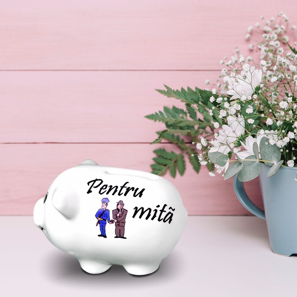 Pusculita Porcusor Alb - Pentru Mita - 11x6x6 CM - eMAG.ro
