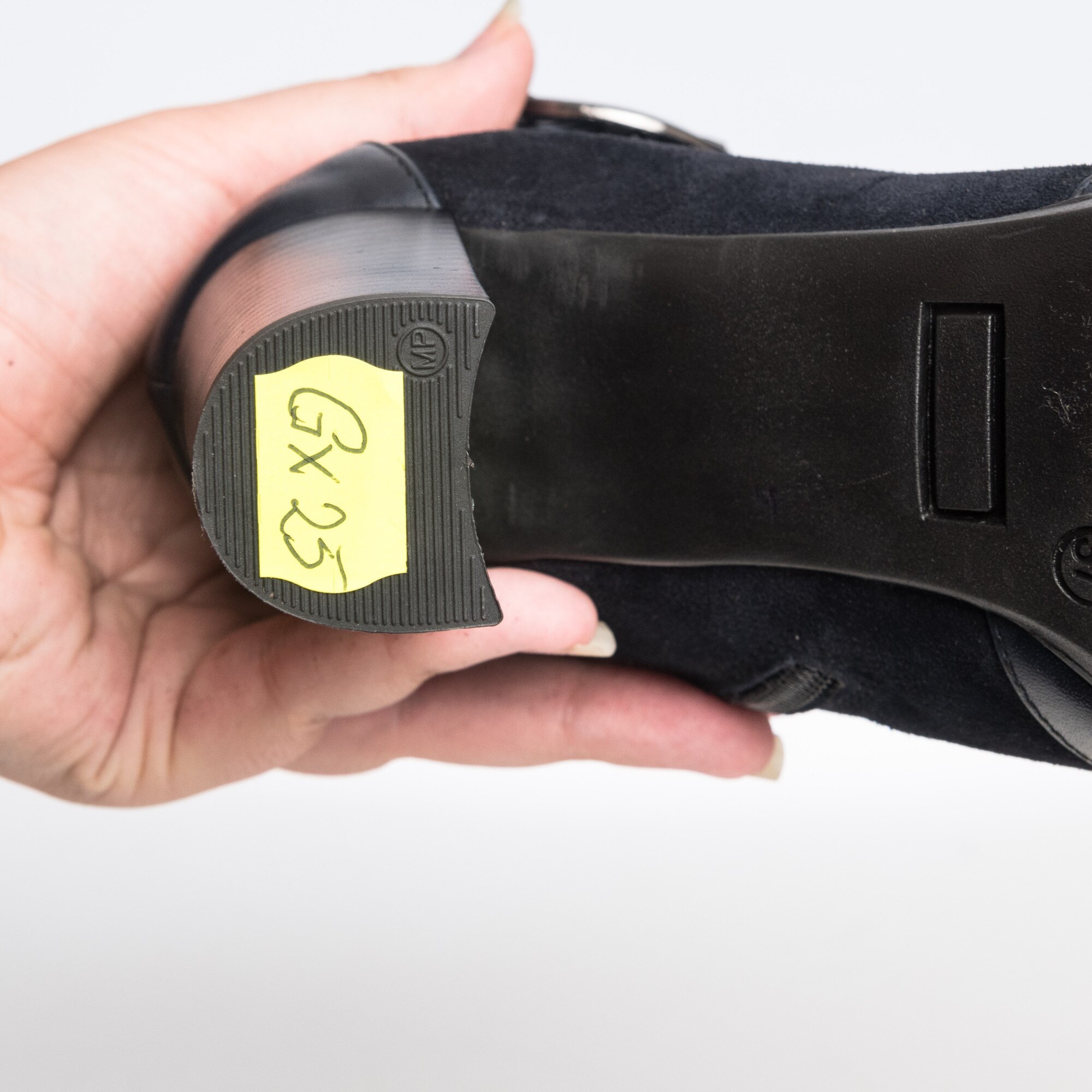 Ghete dama din piele naturala - Blu Antilopa + Box - GX25 BAB, 35 EU ...