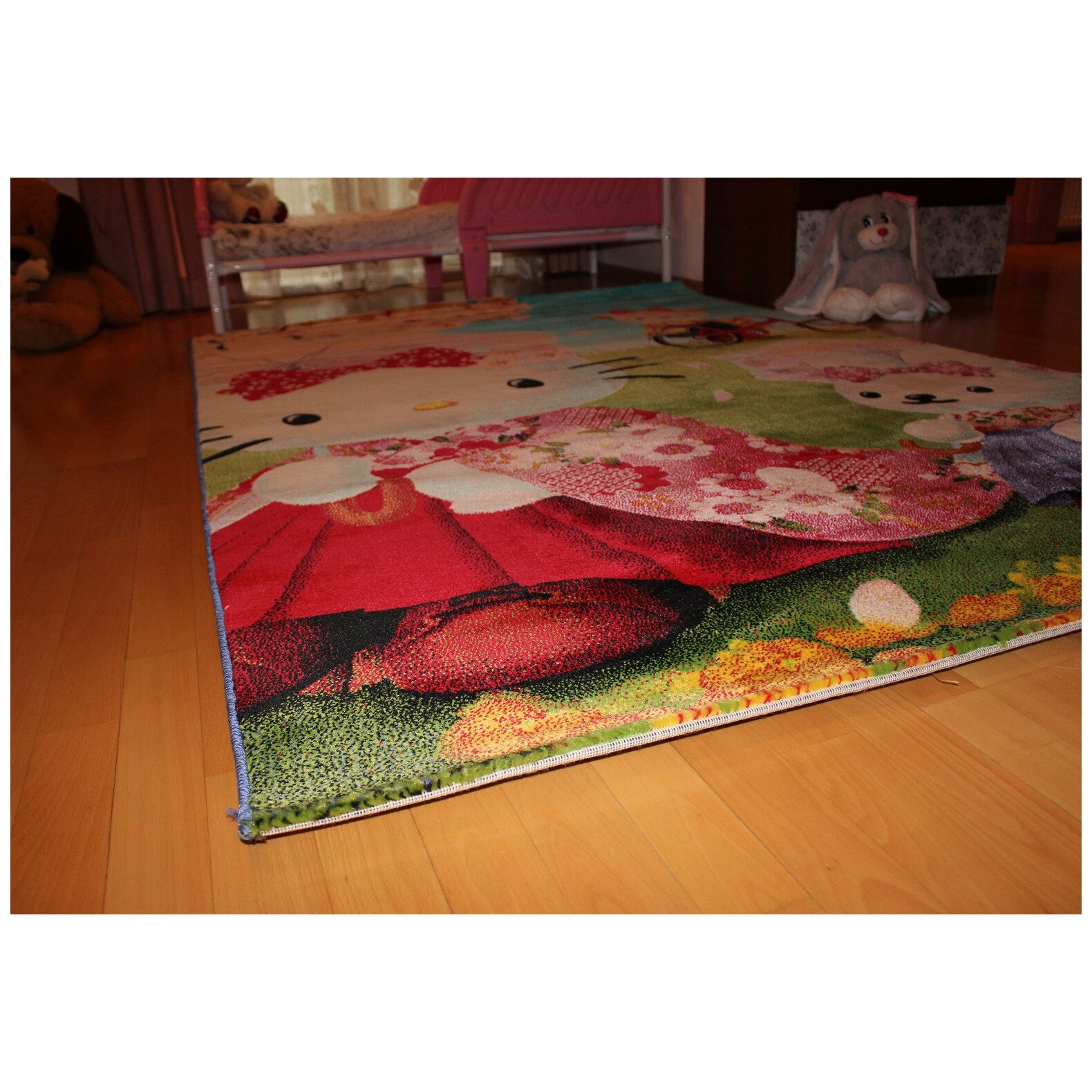 Covor pentru copii Hello Kitty cu umbrela, Multicolor, Disney, 150x225 ...