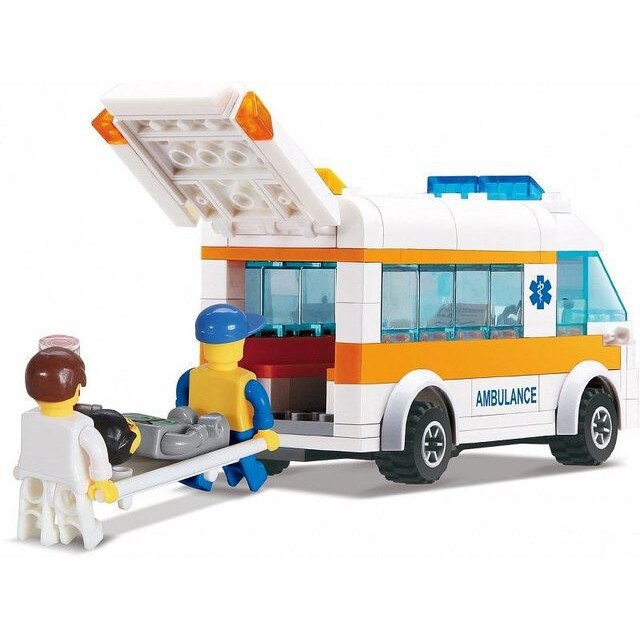 Set constructie copii - Ambulanta si pacientul Nebunici - eMAG.ro