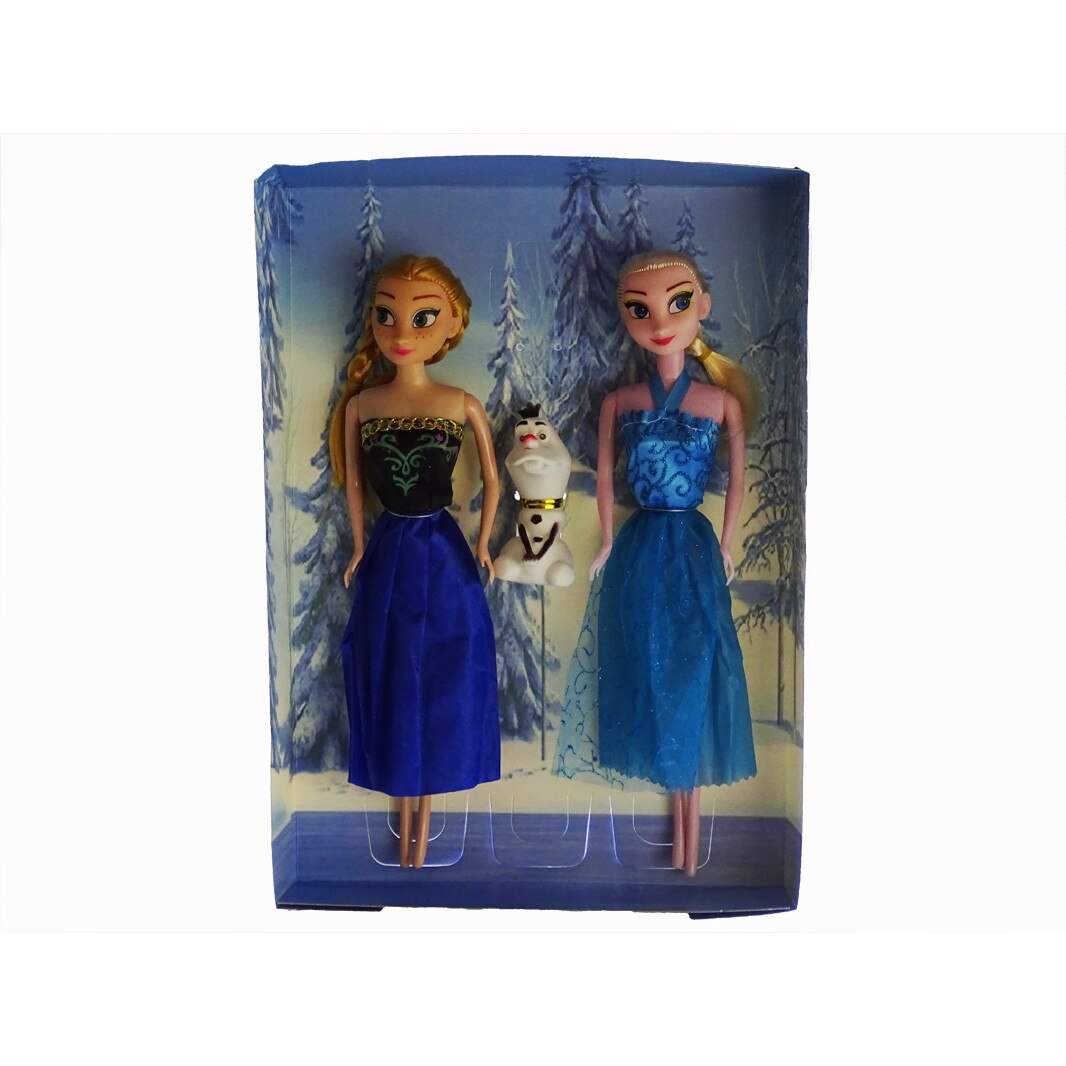 Set papusi Frozen, Anna, Elsa si Olaf, 33 cm, varsta 3 ani+,multicolor ...