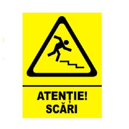 Indicator atentie scari, autocolant 15x20cm - eMAG.ro