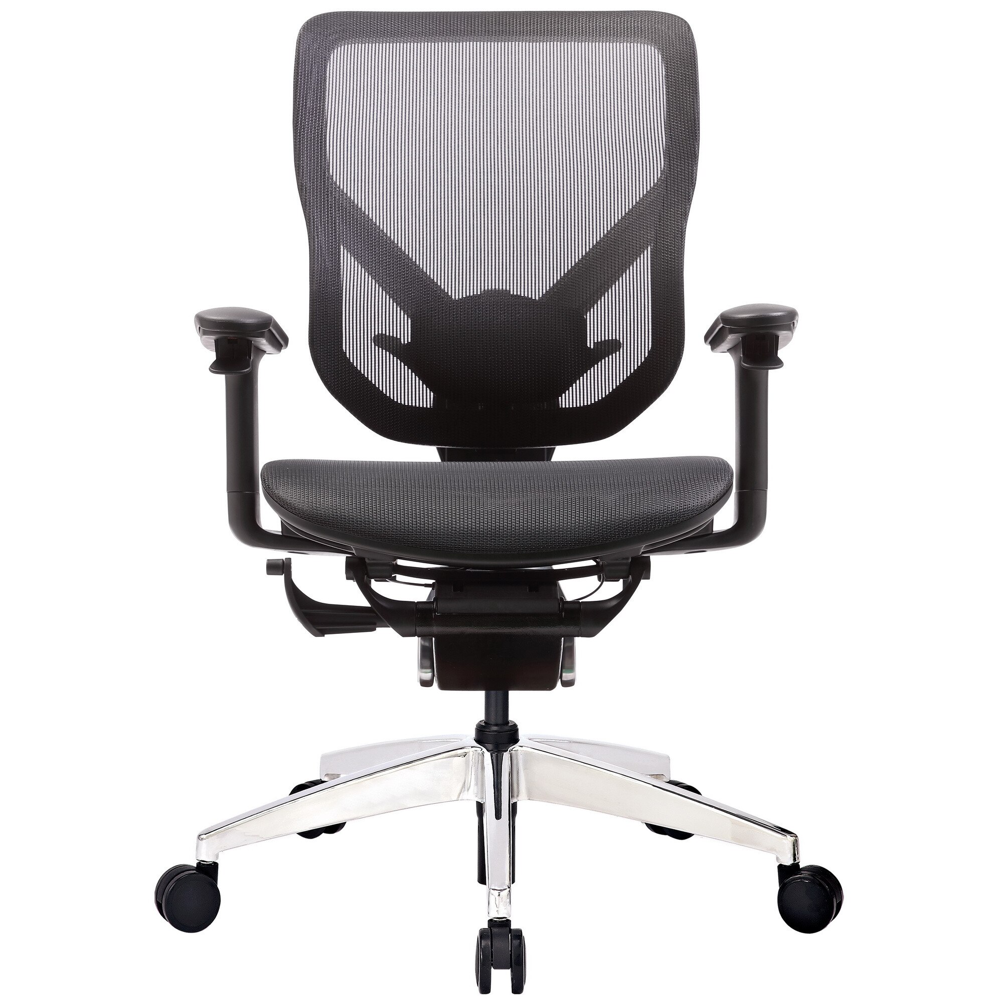 Scaun ergonomic QMOBILI VIDA G Negru, mesh, Spatar Gri, mecanism Double ...