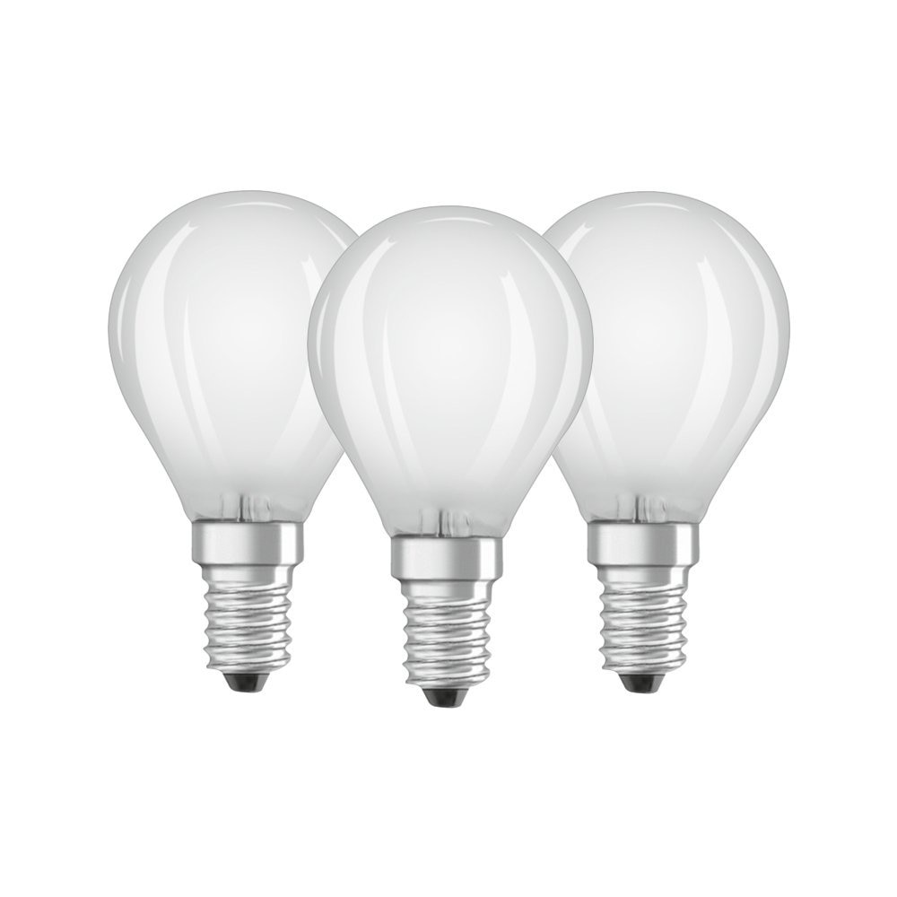 Комплект 3 крушки Led Osram P40 E14 4w 40w 470 лумена Матови
