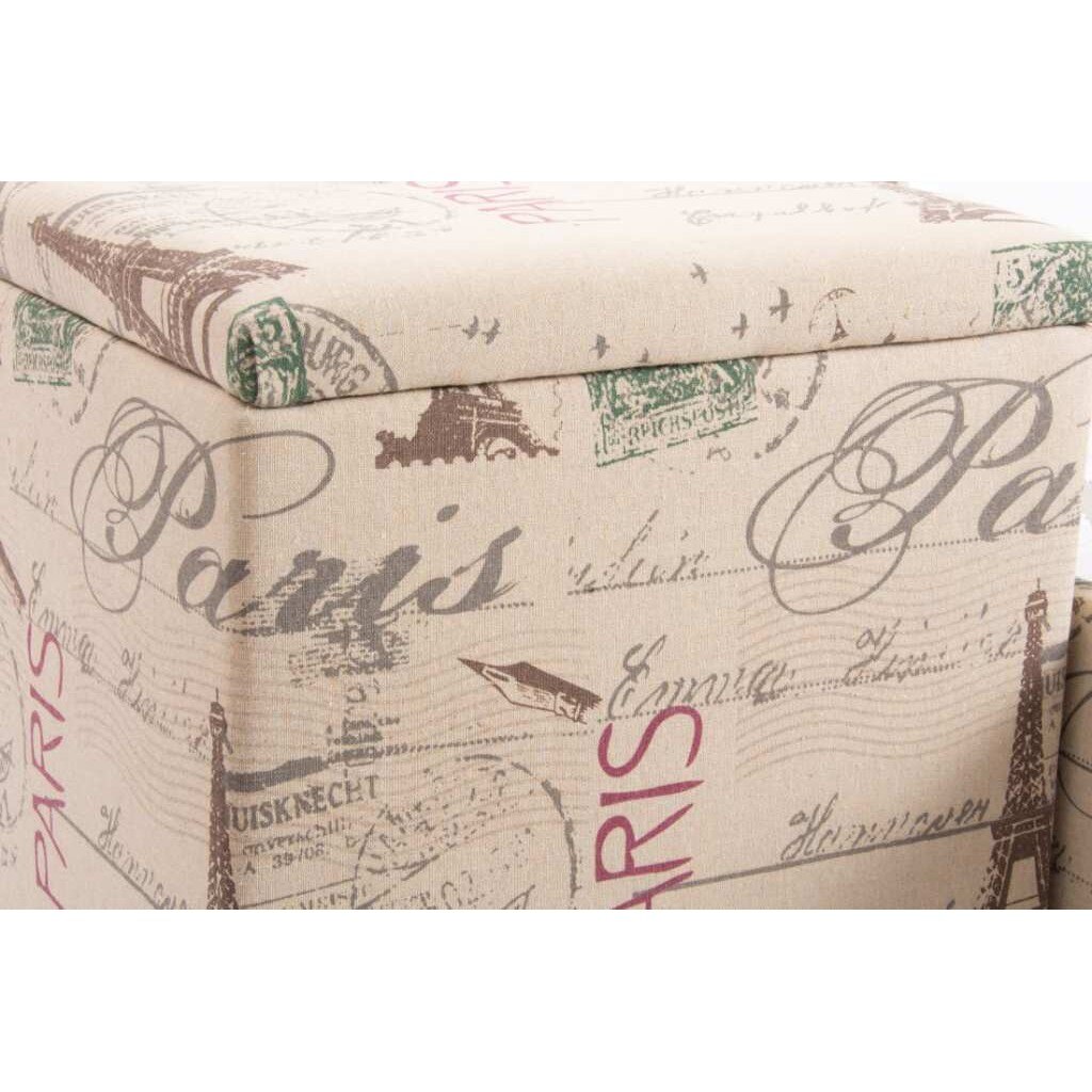 Set taburete cu picioare din lemn pentru depozitare "Paris" - eMAG.ro