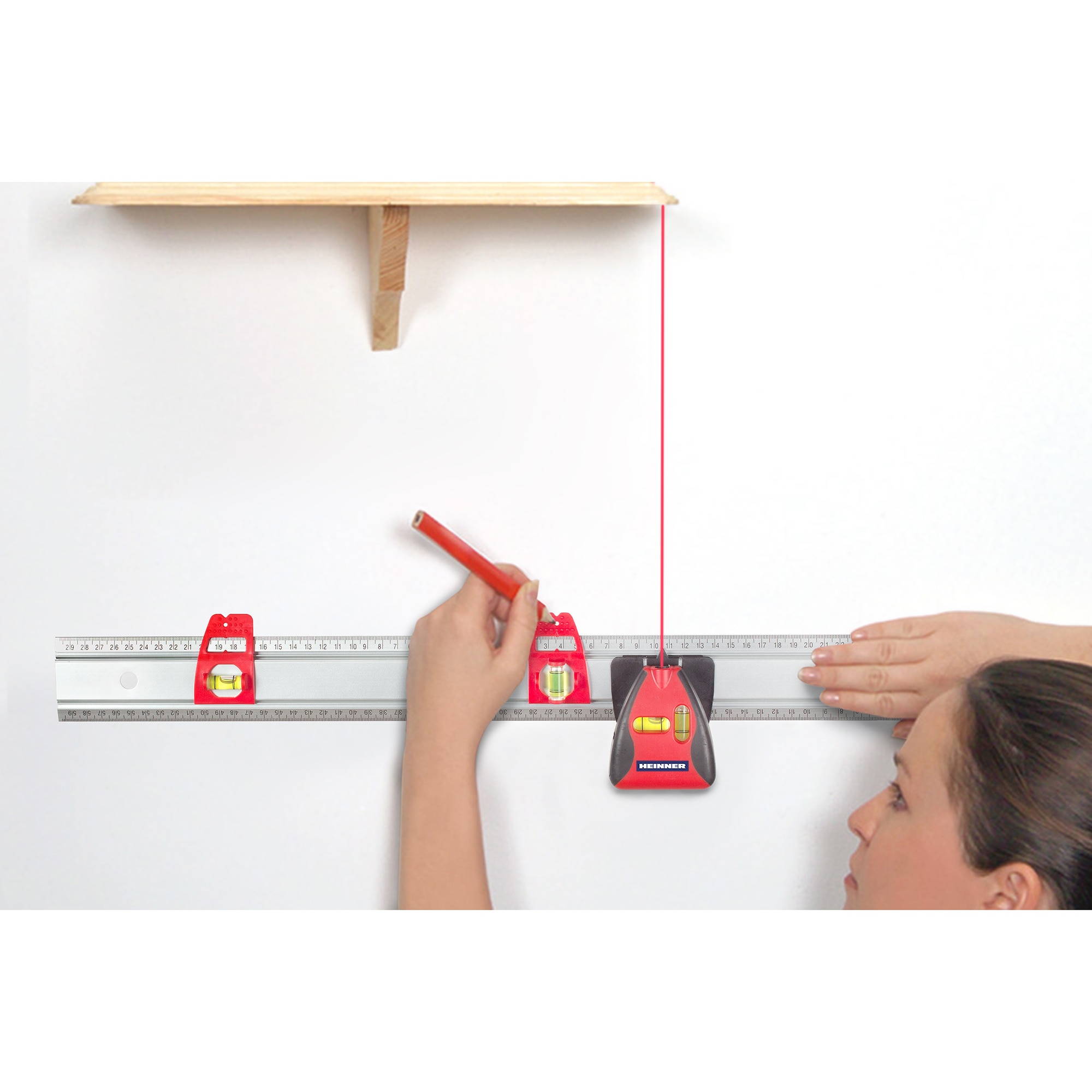 Rigla cu laser si bule Heinner, 60 cm - eMAG.ro
