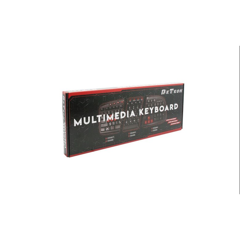 Tastatura multimedia 1Tech DeTech, DE6085, cu USB, chirilic, culoare ...