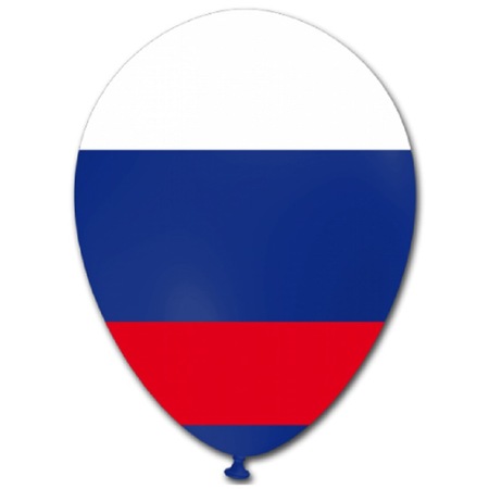 Set 5 baloane latex Belballon, model drapel Rusia, diametrul 30cm - eMAG.ro