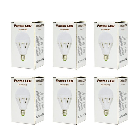 Set 6 becuri LED 7W lumina calda 2700K E27 dulie mare - eMAG.ro