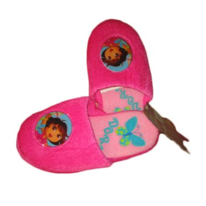 Papuci de casa pentru copii, Dora exploratoarea, Nickelodeon, Roz, 32/ ...