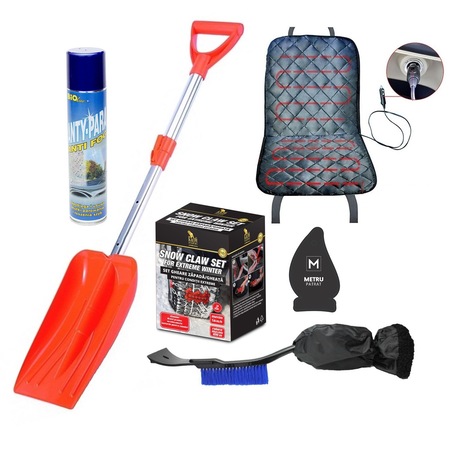 Pachet auto de iarna: gheare zapada conditii extreme + husa auto cu ...