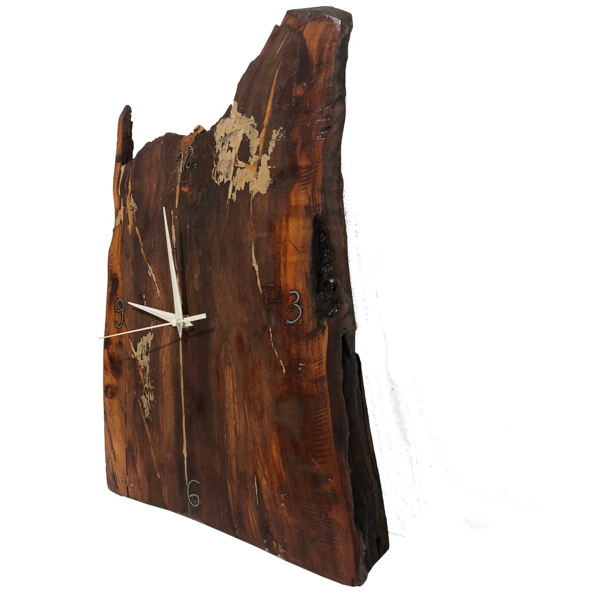 Ceas decorativ lemn handmade 40x23cm - eMAG.ro