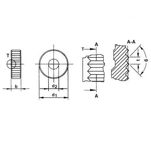 DIN 403 PM racsnis AA 0,8 mm-es hornyok, Hommel + Keller - eMAG.hu