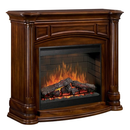 Semineu Belvedere nuc - cu focar electric 3D Dimplex Optiflame DF3020 ...