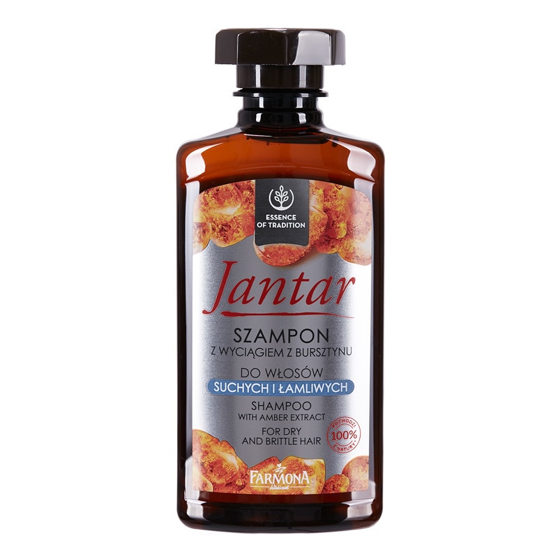 Sampon cu extract de Chihlimbar pentru par uscat, fragil „Jantar”, 330 ...