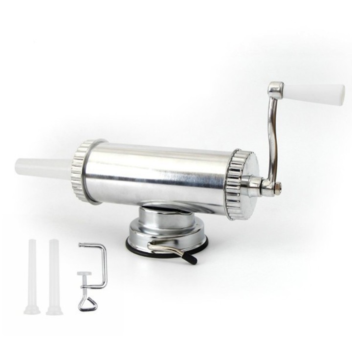 Aparat Carnati 2.5Kg INOX grumberg + 3 Palnii INCLUSE, Masina Manuala ...