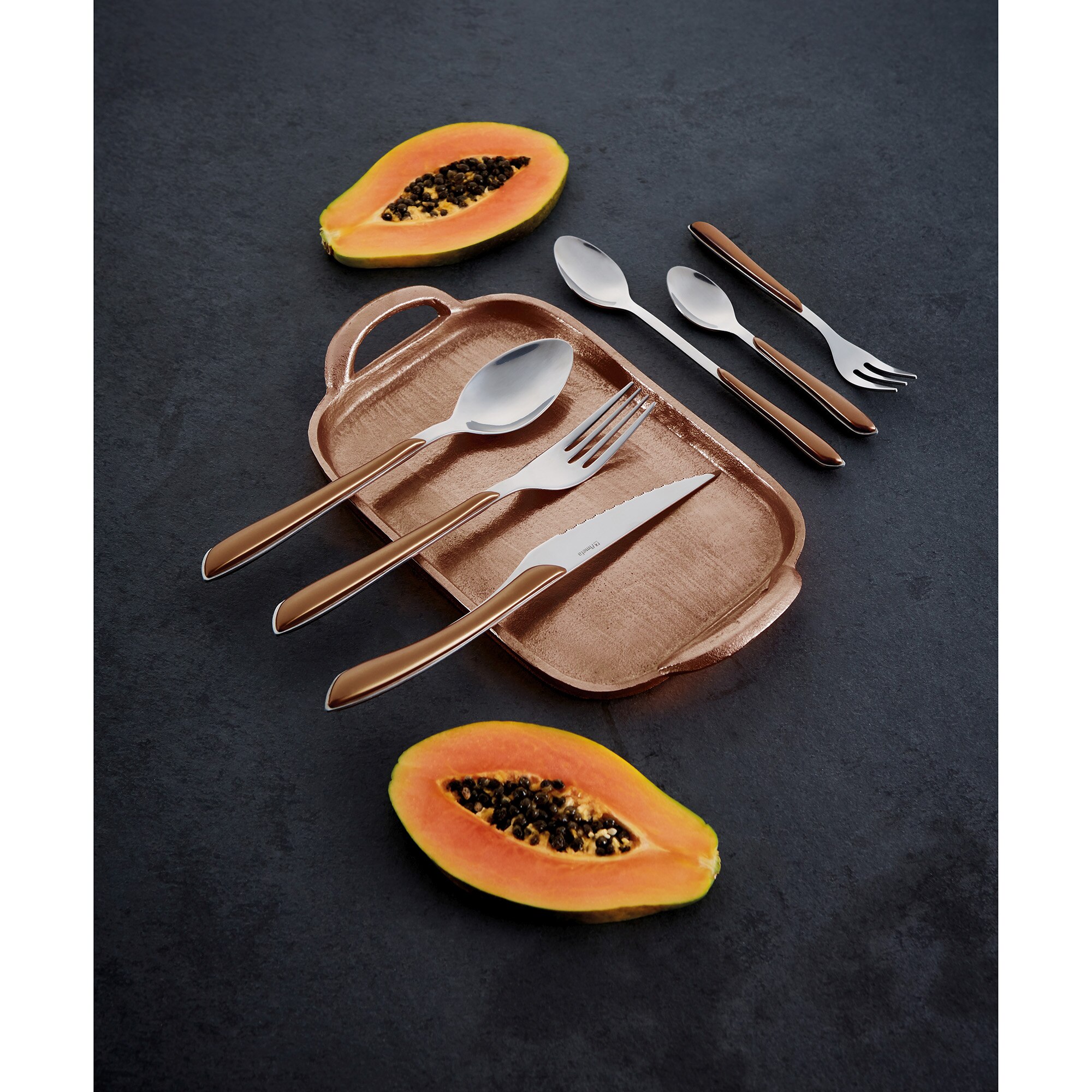 Set tacamuri Amefa Eclat, copper, 24 piese - eMAG.ro