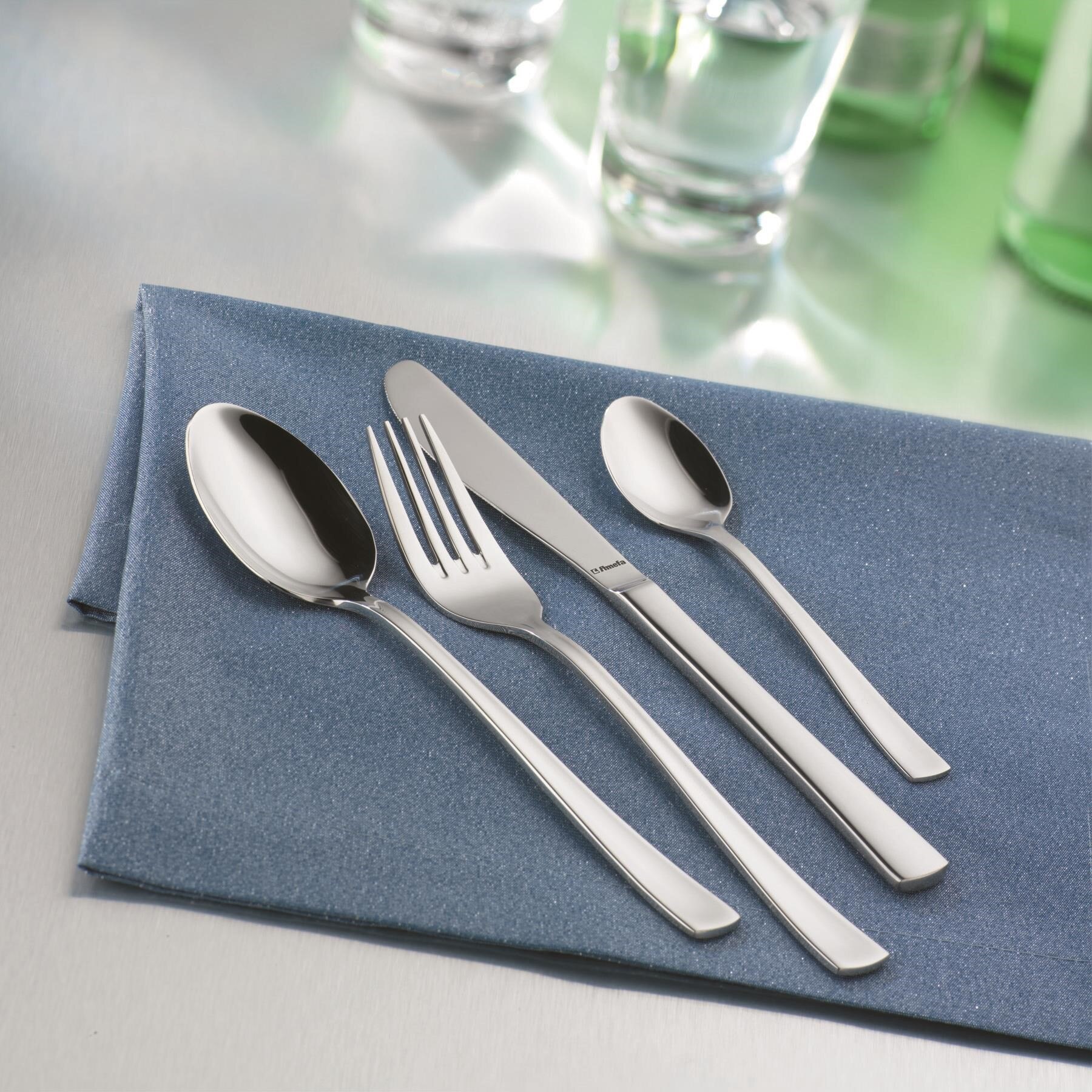 Комплект прибори за хранене Amefa Ocean, В кутия, 56 части - eMAG.bg