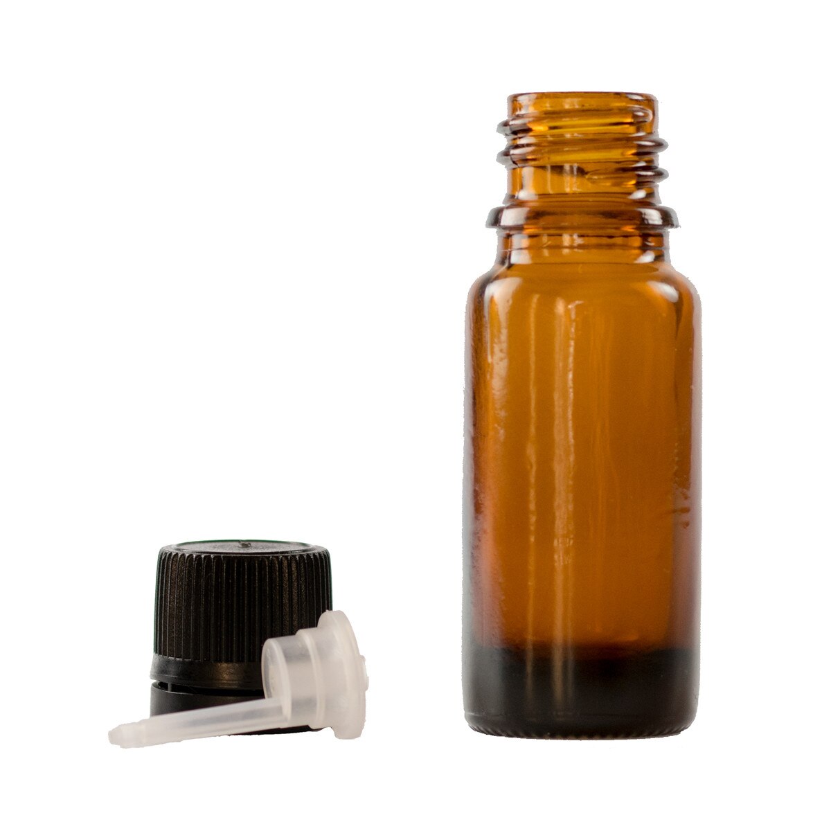Sticla farmaceutica bruna 10ml cu dop negru si picurator - eMAG.ro