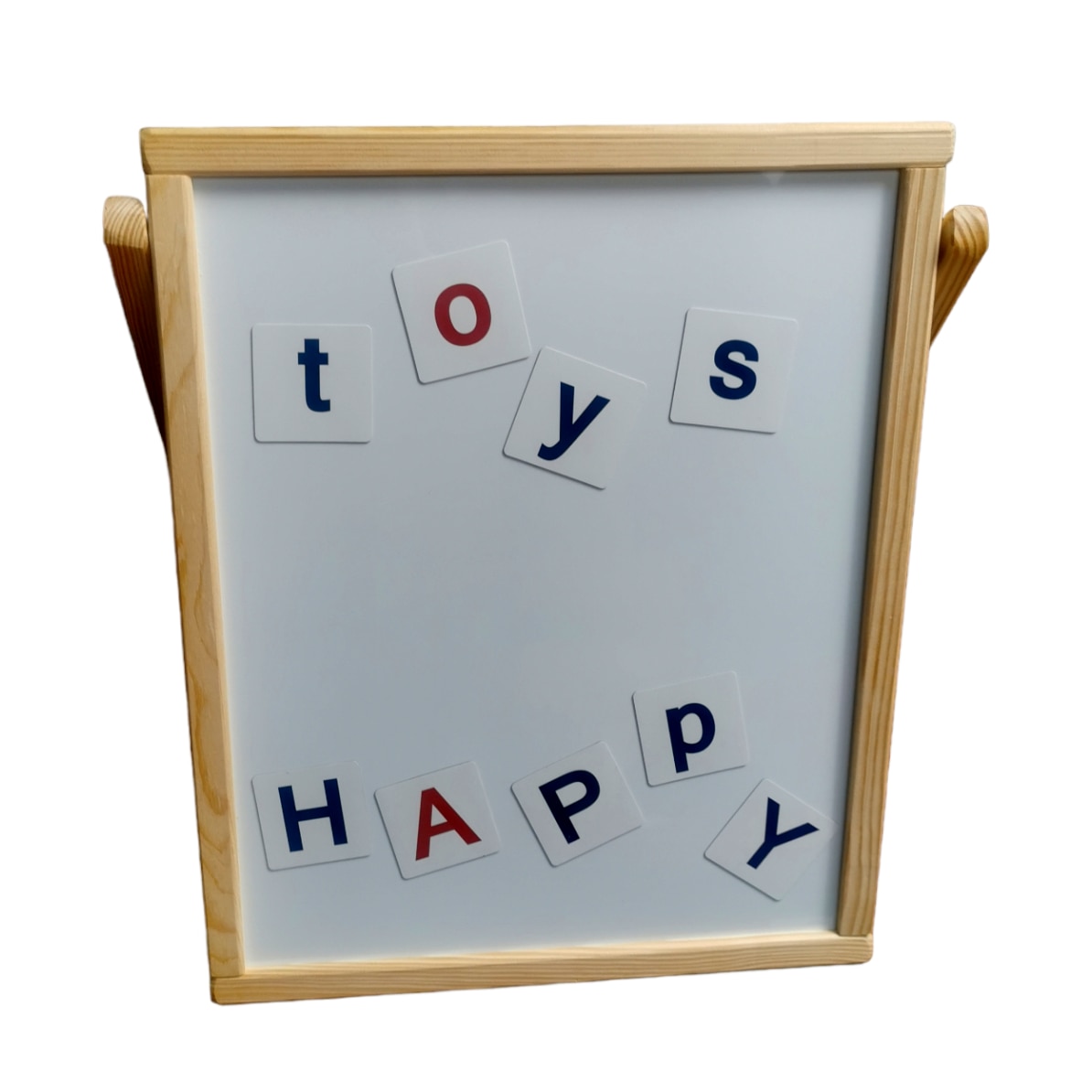 Tabla magnetica de scris cu marker, din lemn, cu litere magnetice ...