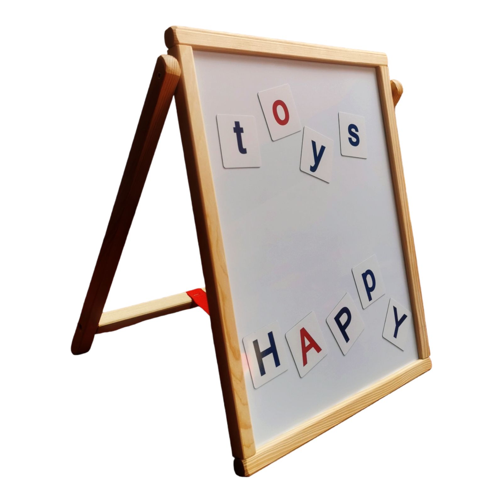 Tabla magnetica de scris cu marker, din lemn, cu litere magnetice ...