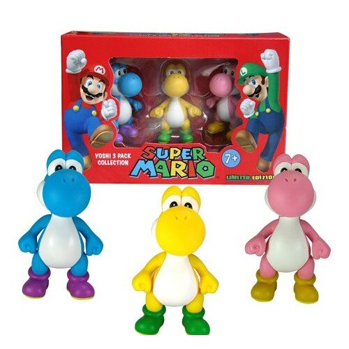 Set 3 Figurine Nintendo Super Mario Yoshi Mini Figure Pack - eMAG.ro
