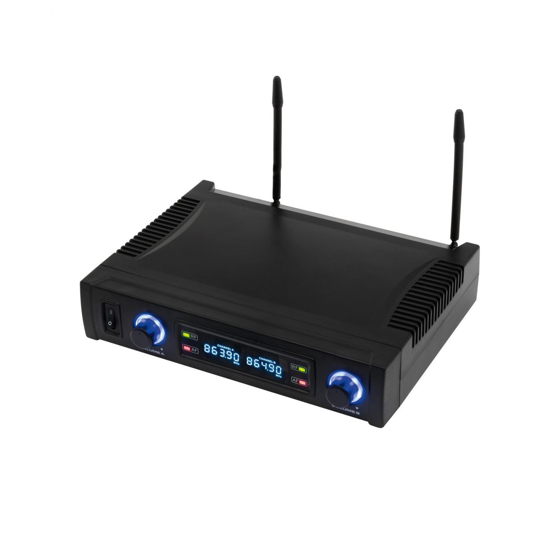 Set 2 microfoane profesionale wireless, 100 m, cu Receiver, Carcasa ...