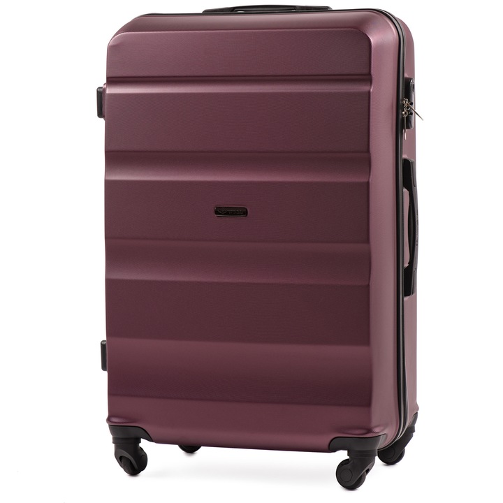 Set Trolere, WINGS, ABS, 4 Roti, AT01 4 Piese, Burgundy - eMAG.ro
