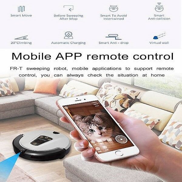 Робот - прахосмукачка, COVACE CAMERA, 32 * 32 * 8.9см, сребърен - eMAG.bg