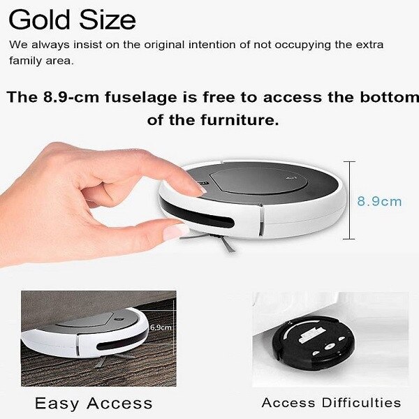 Робот - прахосмукачка, COVACE DRY, 32*32*8.9cm, черен - eMAG.bg