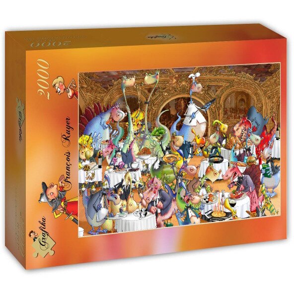 Puzzle Grafika - Francois Ruyer: Restaurant, 2.000 piese (60226) - eMAG.ro