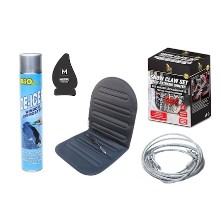 Pachet auto de iarna - spray 300 ml pentru dezghetare parbriz + husa ...