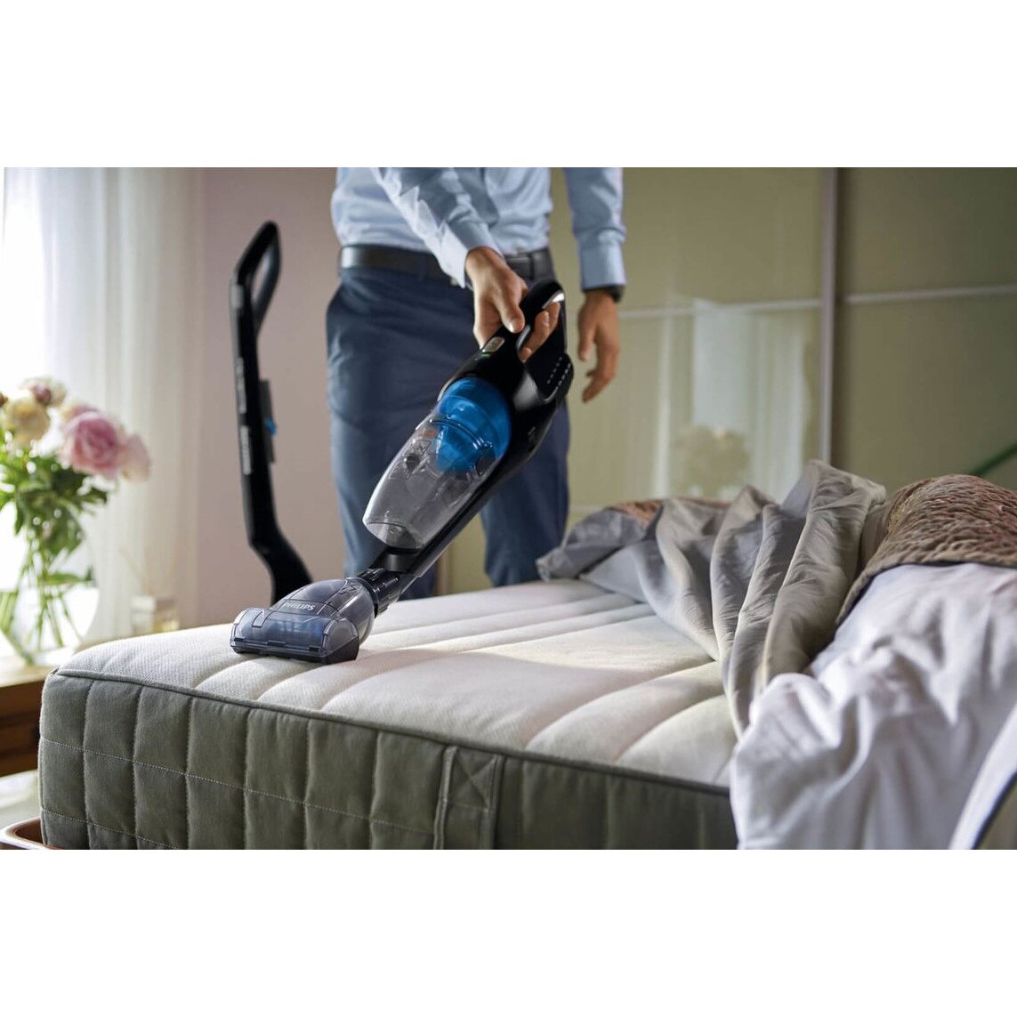 Вертикална прахосмукачка Philips PowerPro Duo FC6169 2 в 1, Технология ...