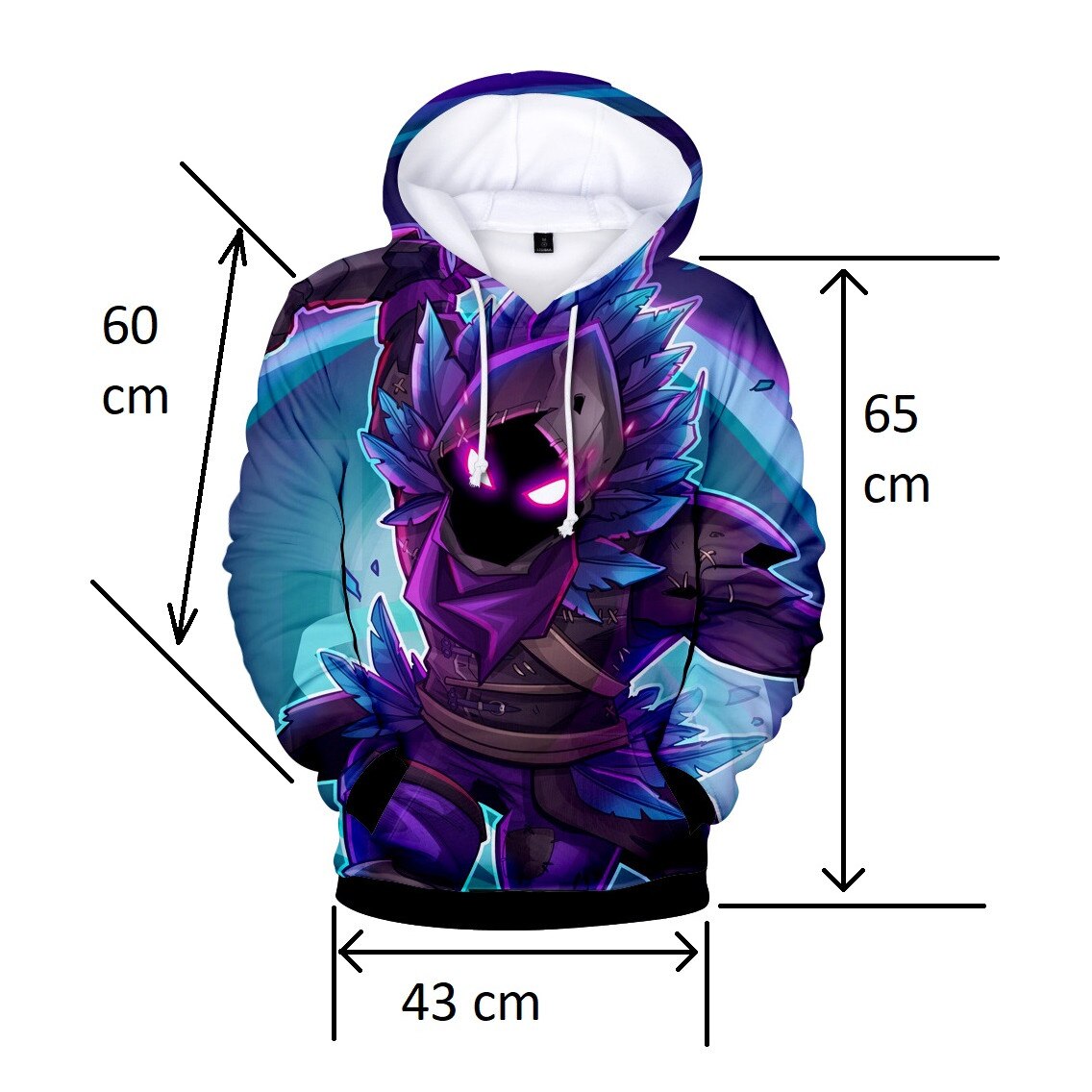 Hanorac Fortnite copii, Raven, 14-16 ani, Marime M, Unisex, Multicolor ...