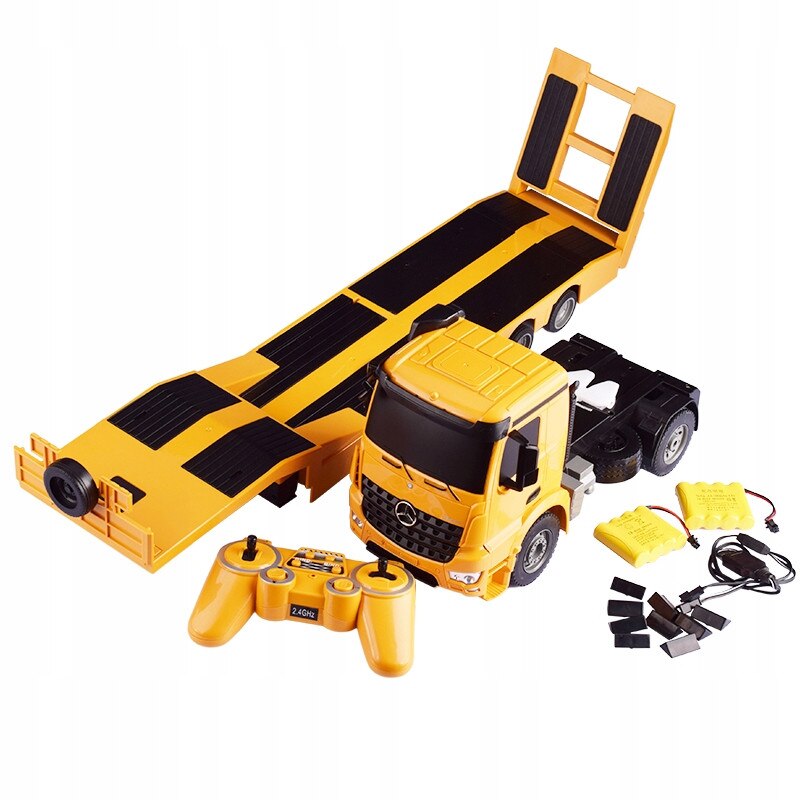 Camion cu telecomanda Double E, Mercedes Benz, Galben/ Negru - eMAG.ro