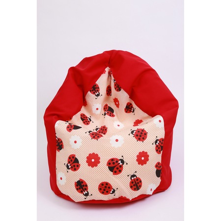 Tini csepp babzsák piros Katica-virág - eMAG.hu