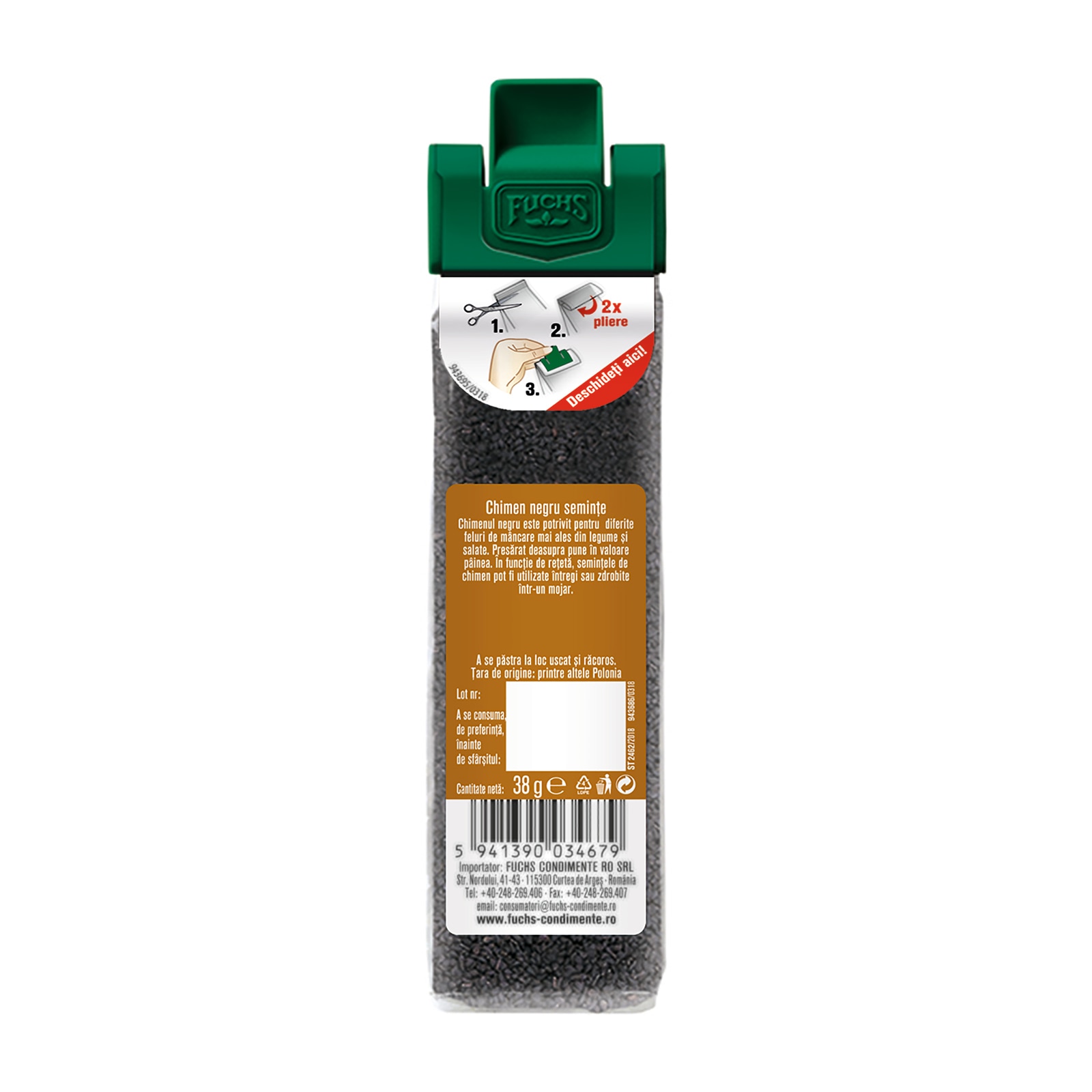 Chimen negru seminte, Fuchs, 38g - eMAG.ro